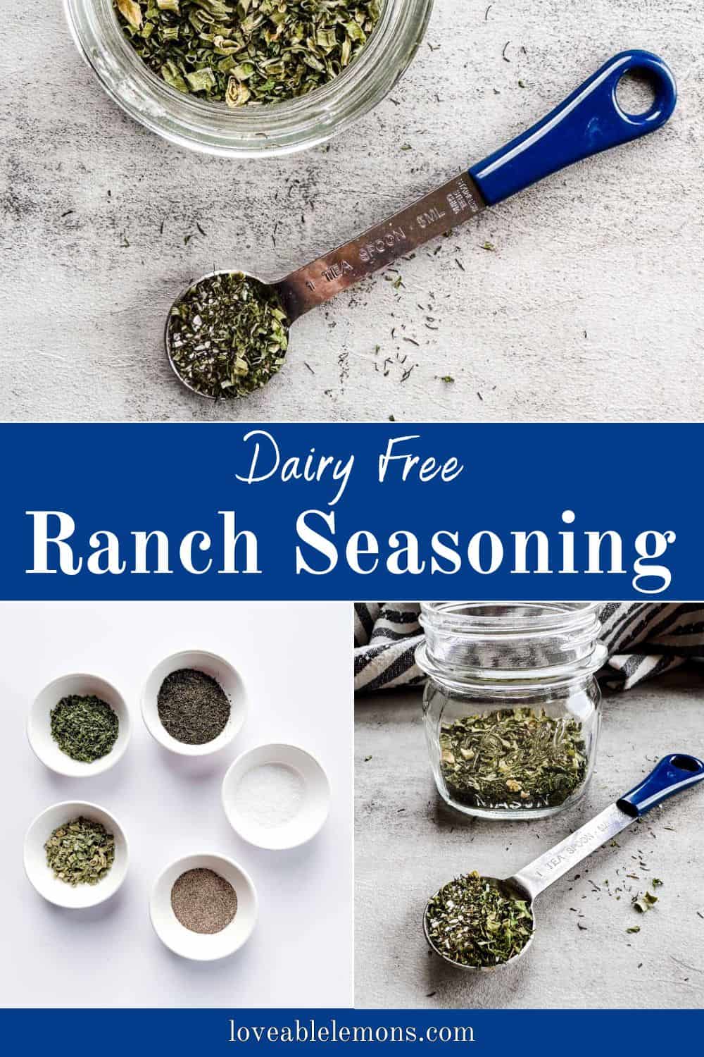 Dairy Free Ranch Seasoning Mix | Loveable Lemons