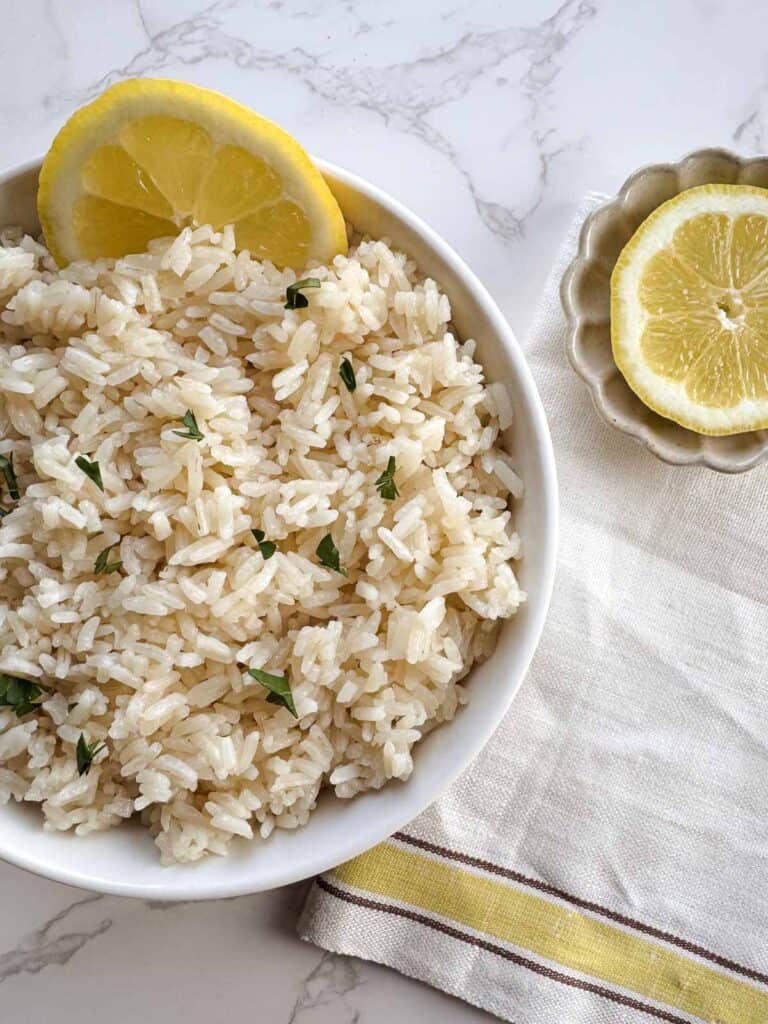Easy Instant Pot Lemon Rice | Loveable Lemons