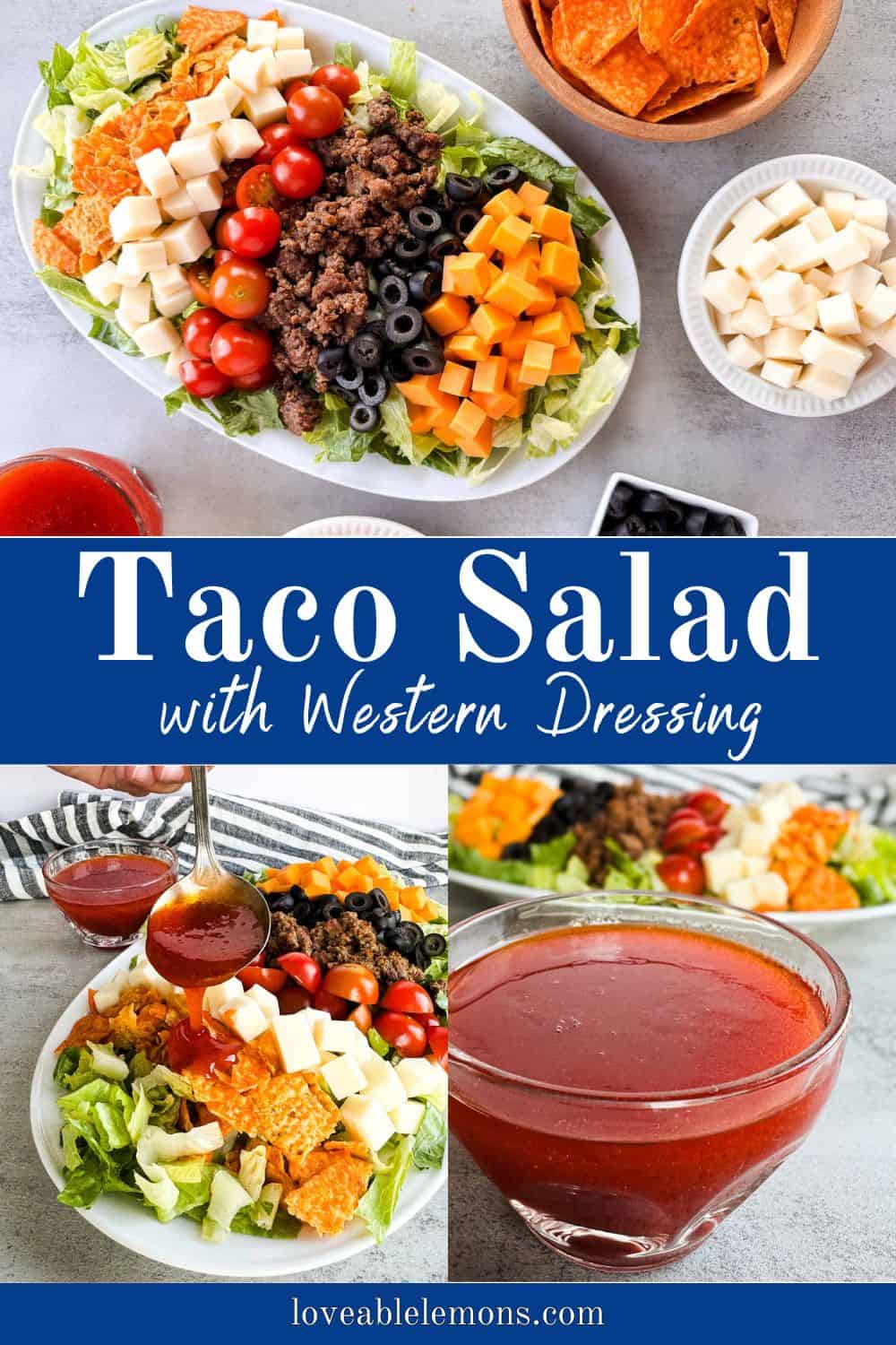 Taco Salad With Western Dressing | Loveable Lemons