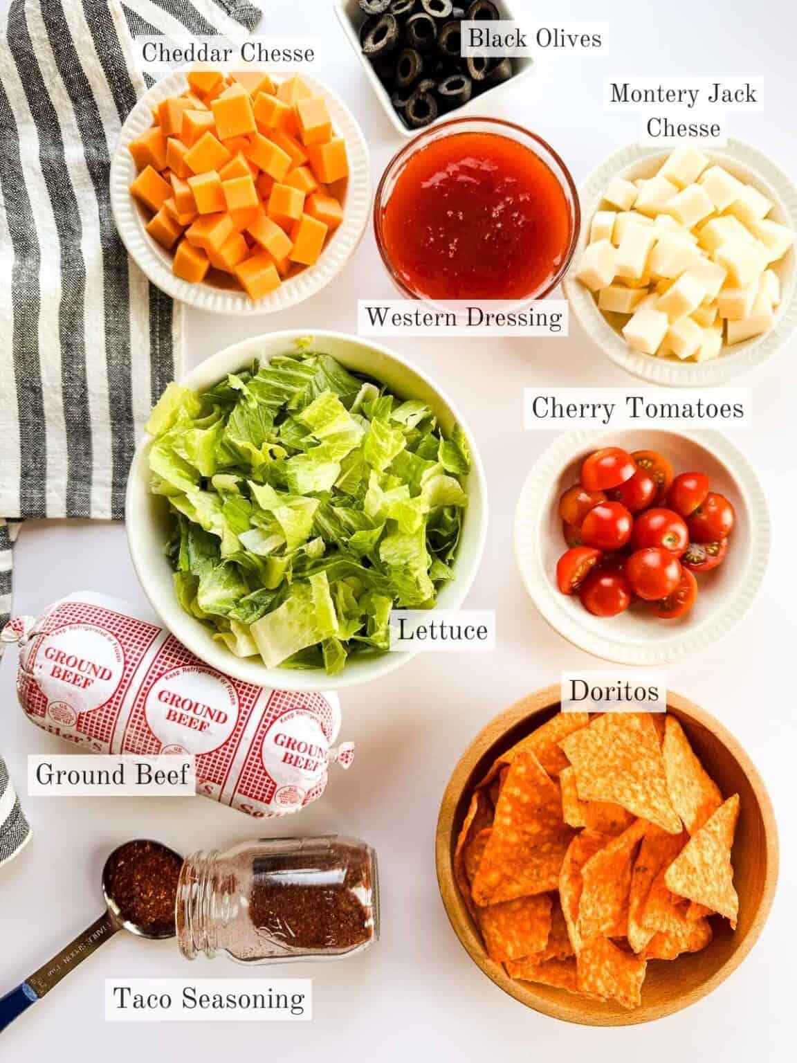 Taco Salad With Western Dressing | Loveable Lemons