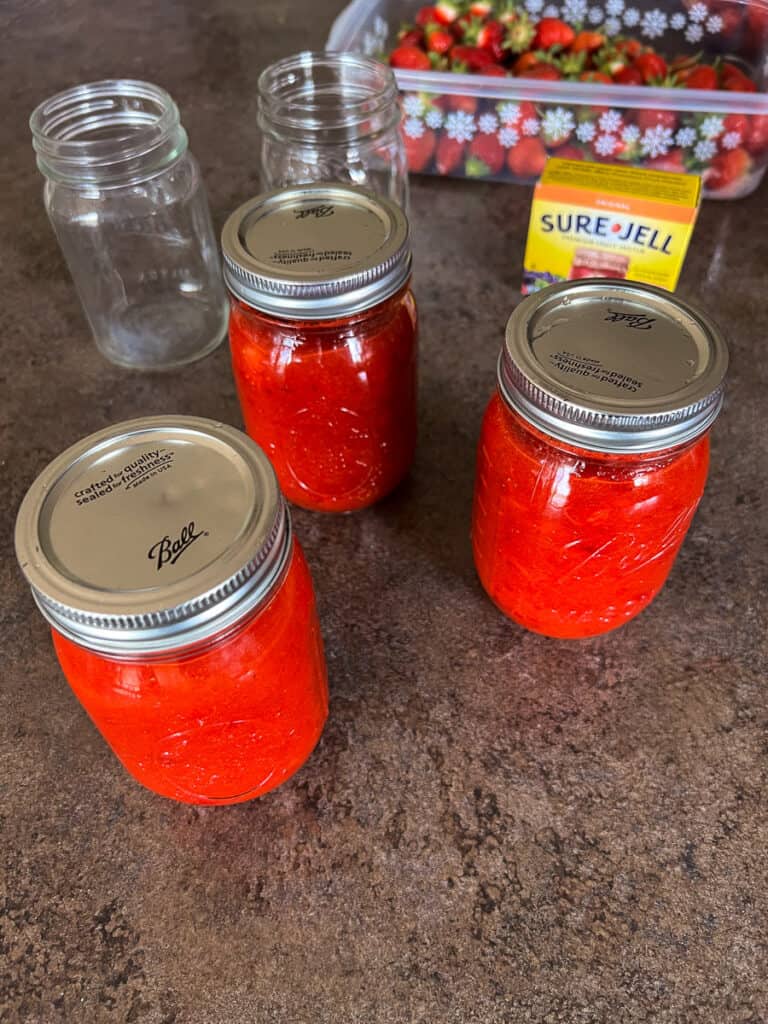 Strawberry Freezer Jam with Sure-Jell