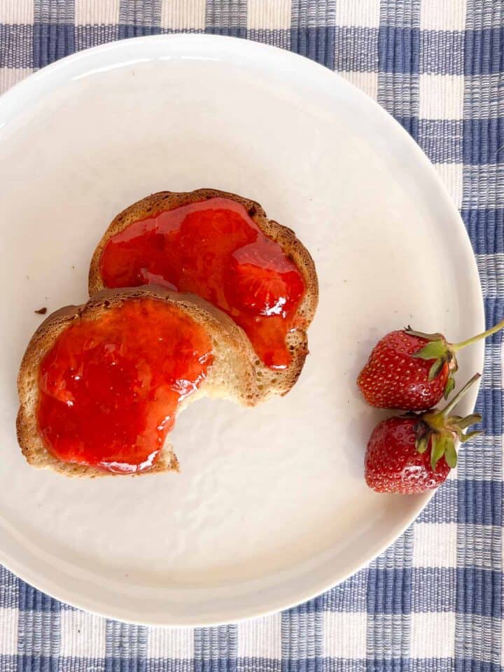 Strawberry Freezer Jam with Sure-Jell | Loveable Lemons
