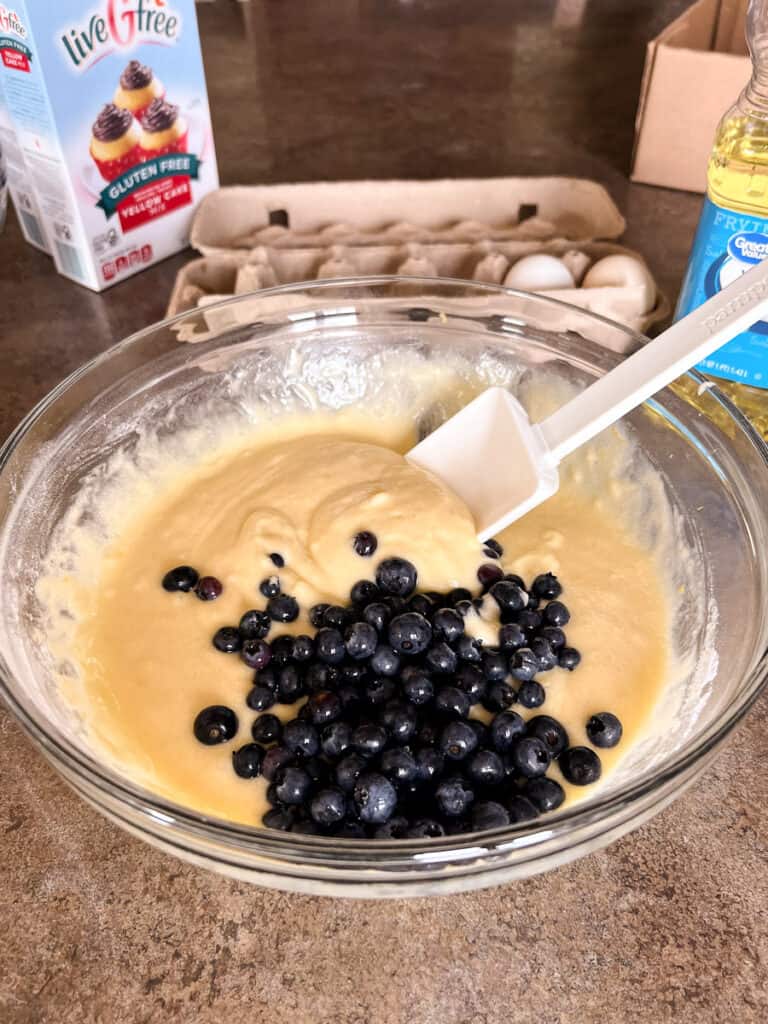 The Easiest Blueberry Muffins Using A Cake Mix
