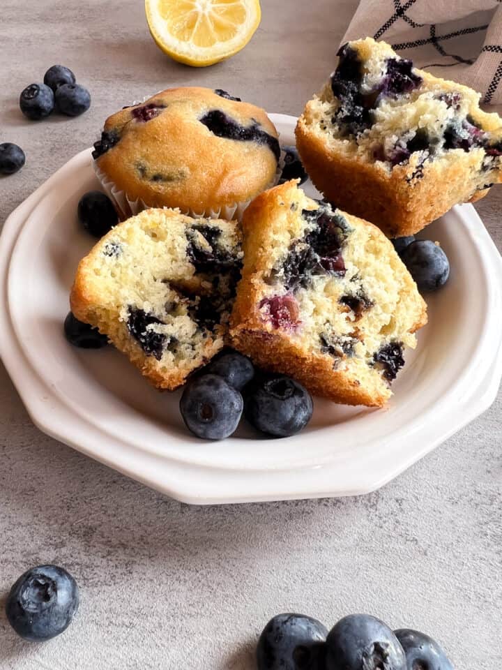 The Easiest Blueberry Muffins Using A Cake Mix