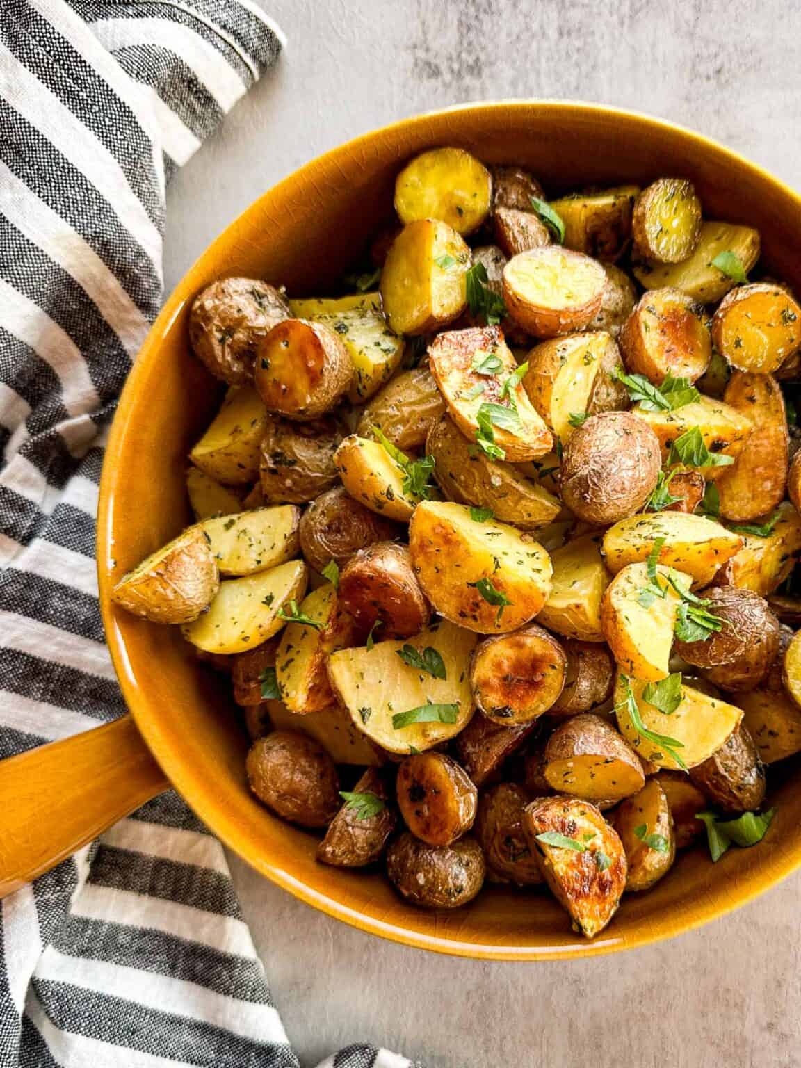 Oven Roasted Potatoes With Garlic Oil | Loveable Lemons