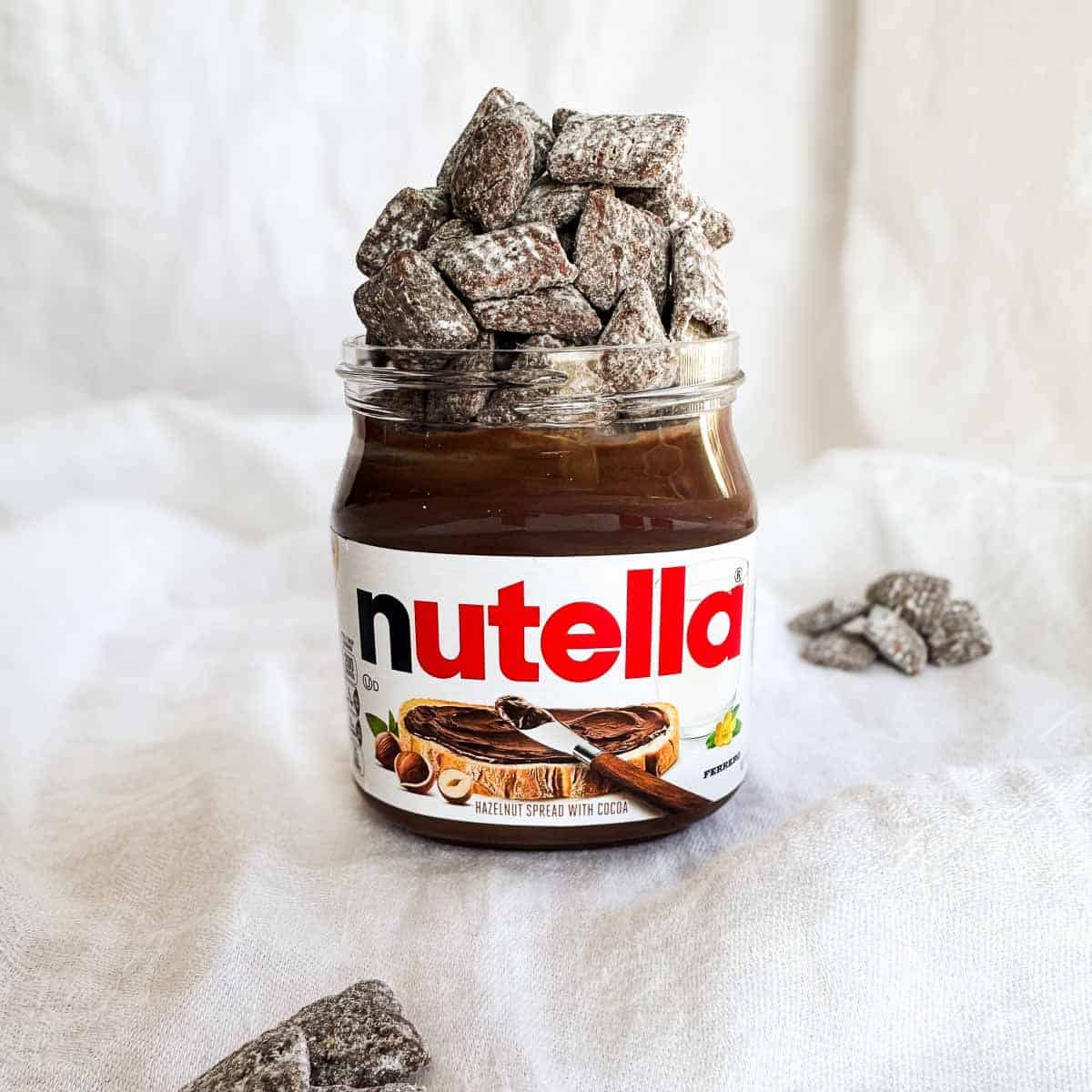 Nutella Puppy Chow (Muddy Buddies) | Loveable Lemons