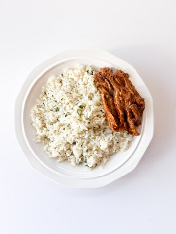 BBQ Pulled Pork With Cilantro Lime Rice Bowls