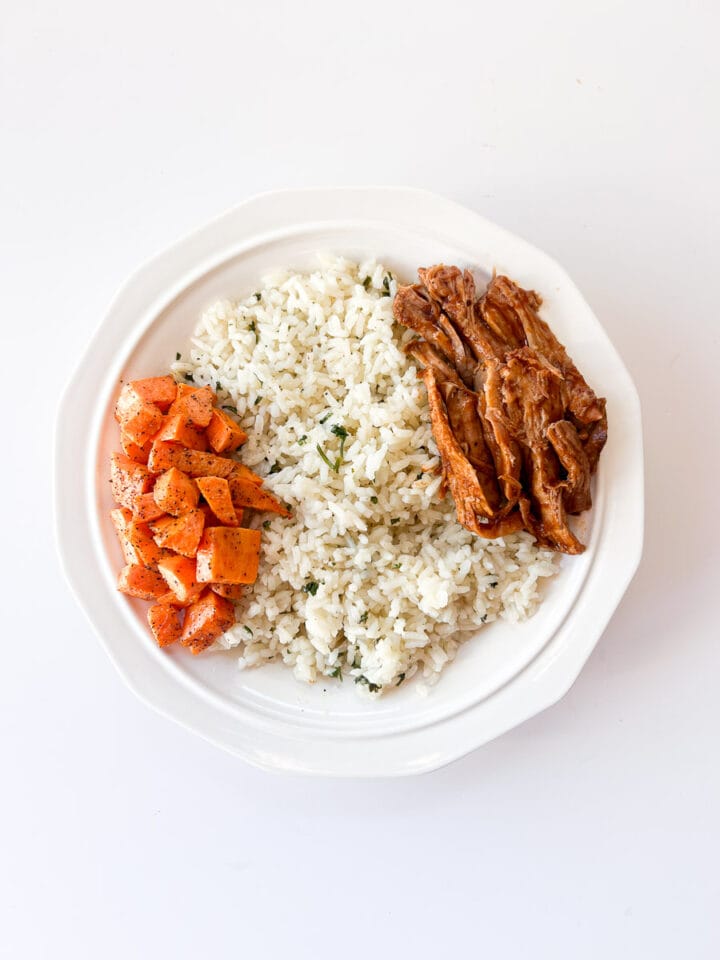 BBQ Pulled Pork With Cilantro Lime Rice Bowls