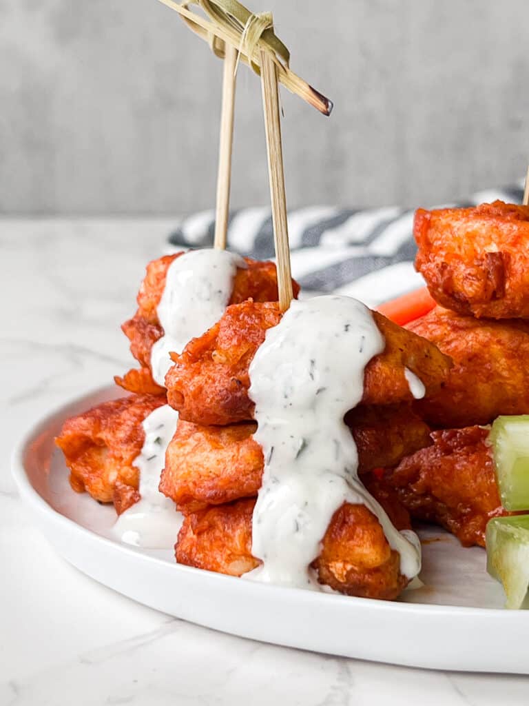 Baked Buffalo Chicken Bites With Homemade Ranch