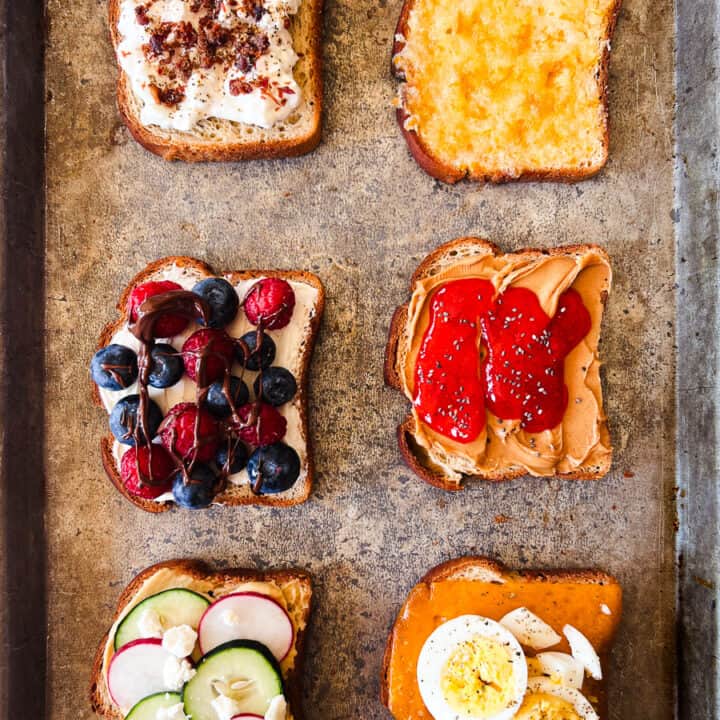 Toast Toppers With Gluten Free Bread | Loveable Lemons