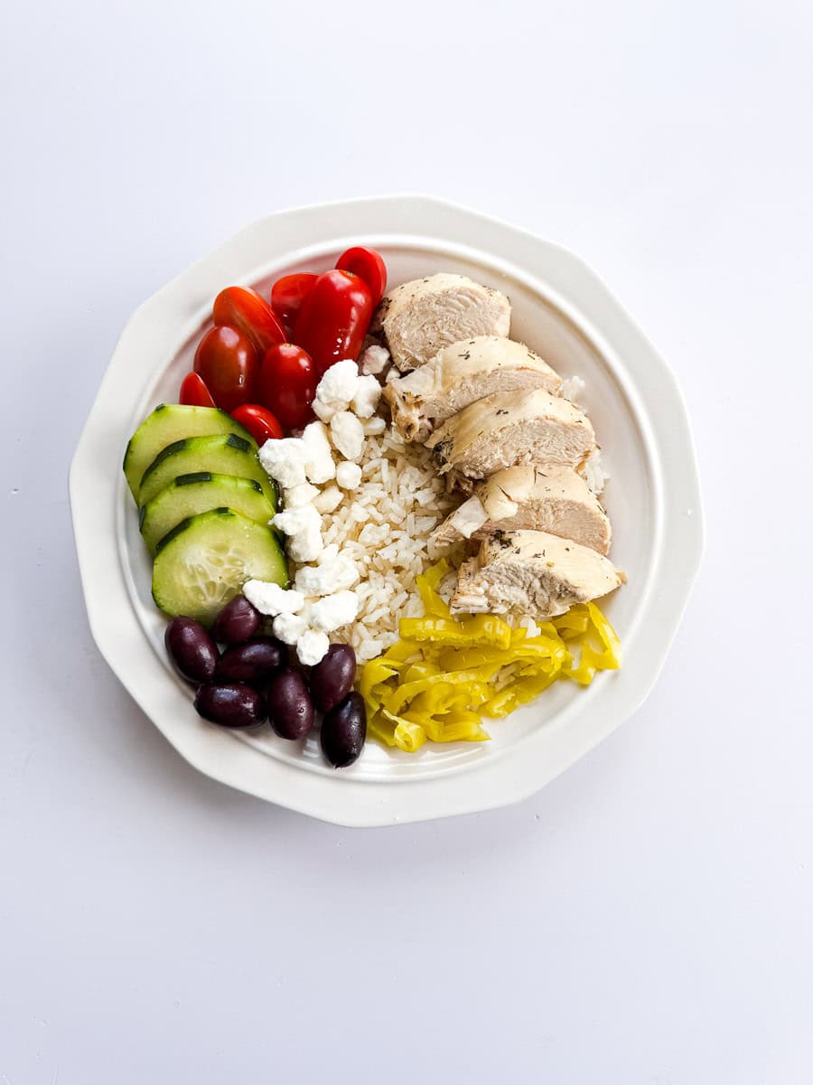 Greek Chicken Rice Bowls With Tzatziki Sauce