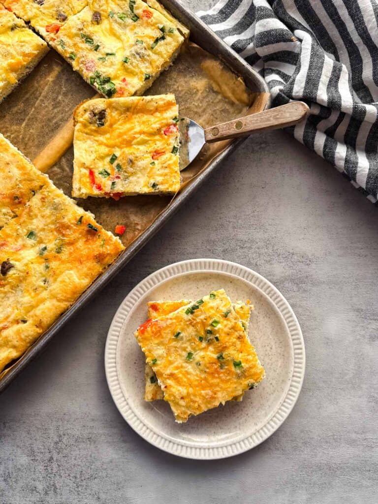 Sheet Pan Eggs With Cottage Cheese | Loveable Lemons