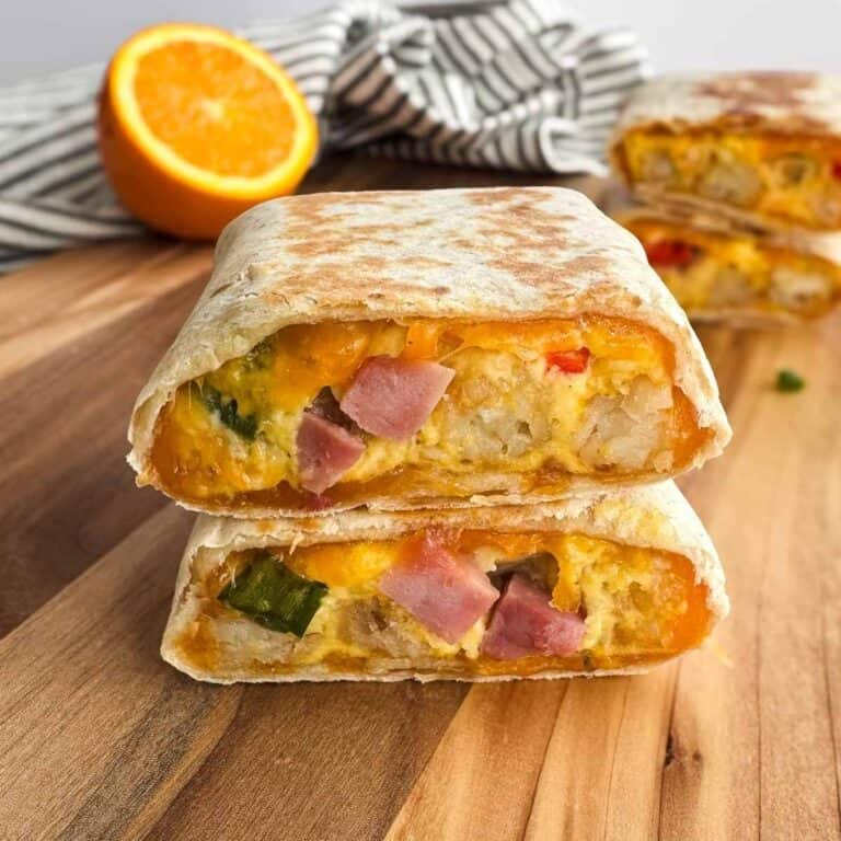 Sheet Pan Breakfast Burritos With Tater Tots | Loveable Lemons