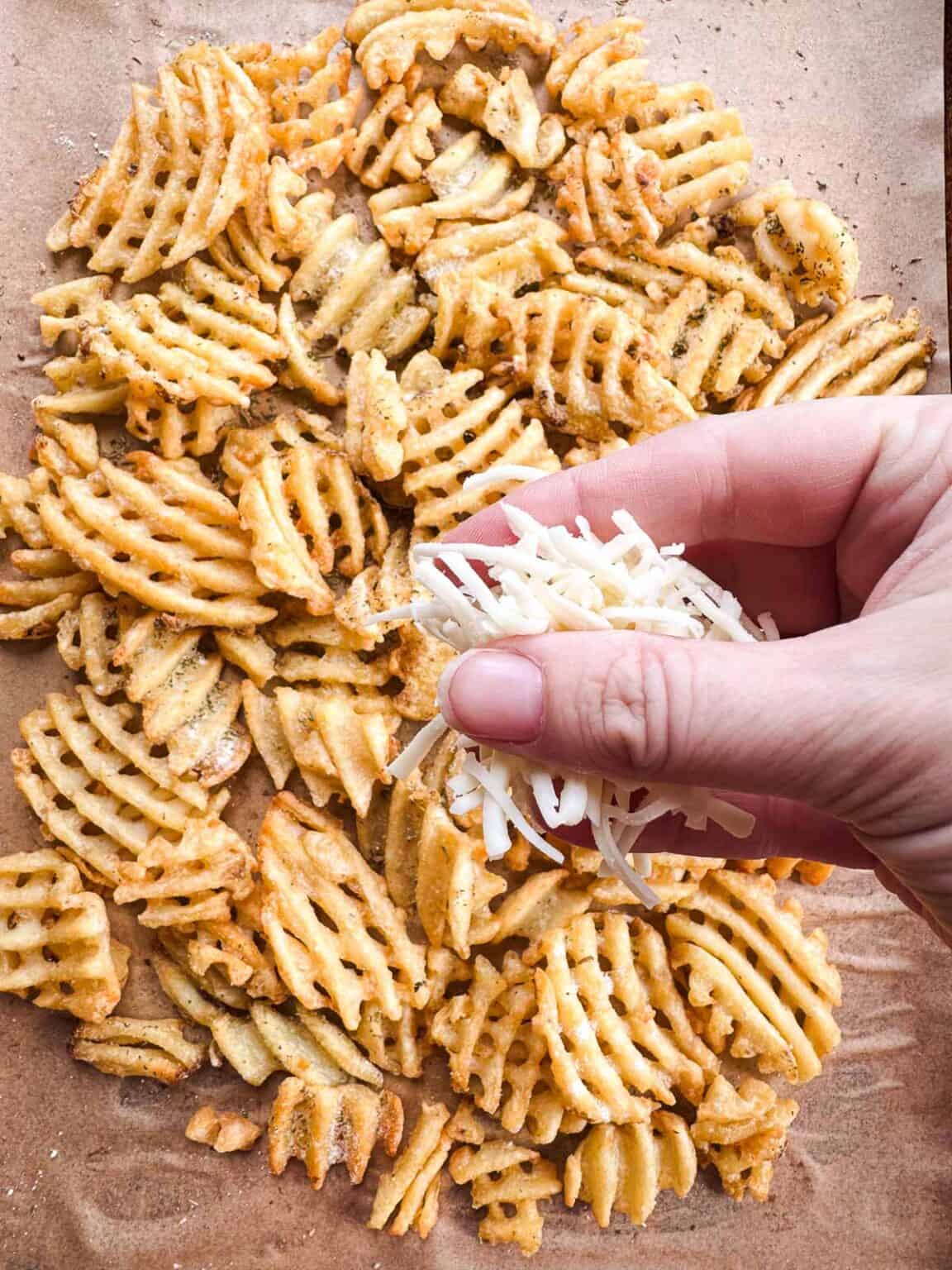 Easy Pizza Waffle Fries Recipe | Loveable Lemons