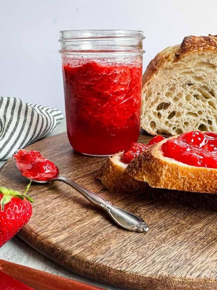 Strawberry Freezer Jam with Sure-Jell | Loveable Lemons