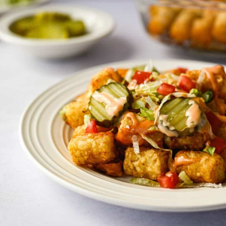 Big Mac Tater Tot Casserole (Gluten Free + Low FODMAP) | Loveable Lemons