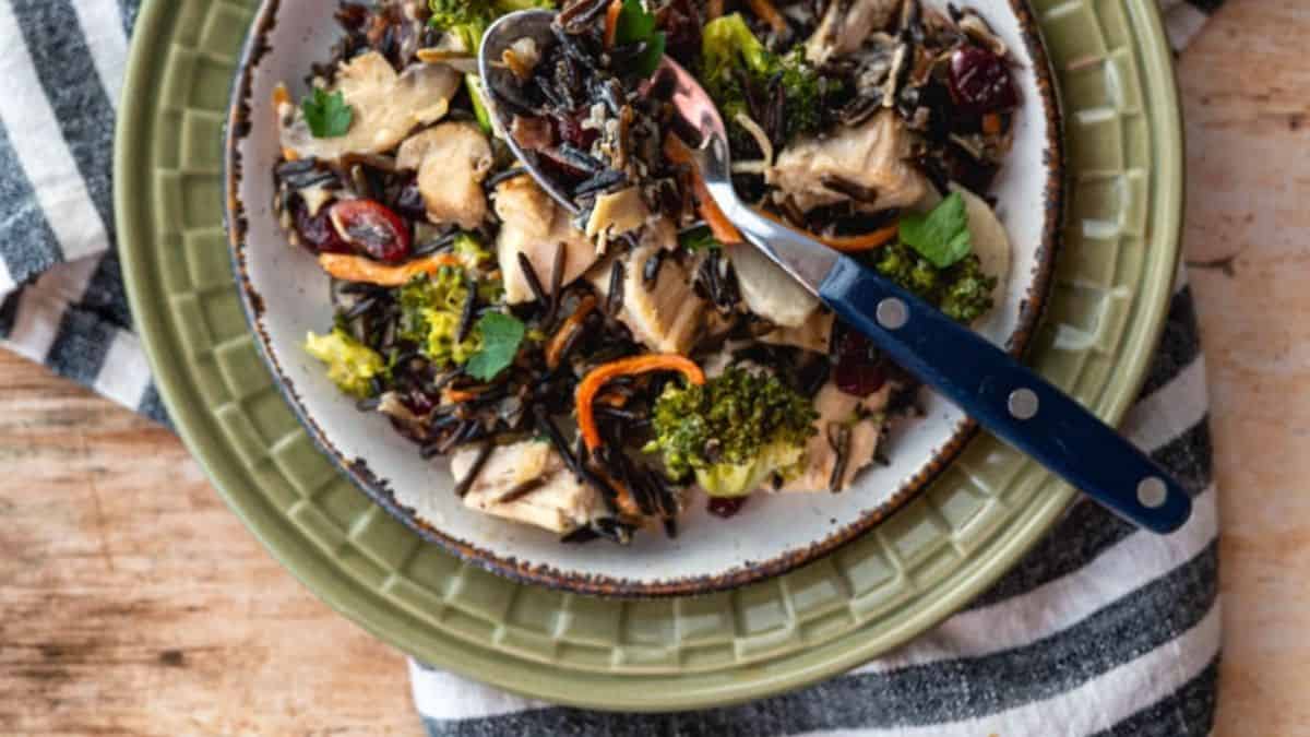 Wild Rice Turkey Casserole (No Canned Soup) | Loveable Lemons